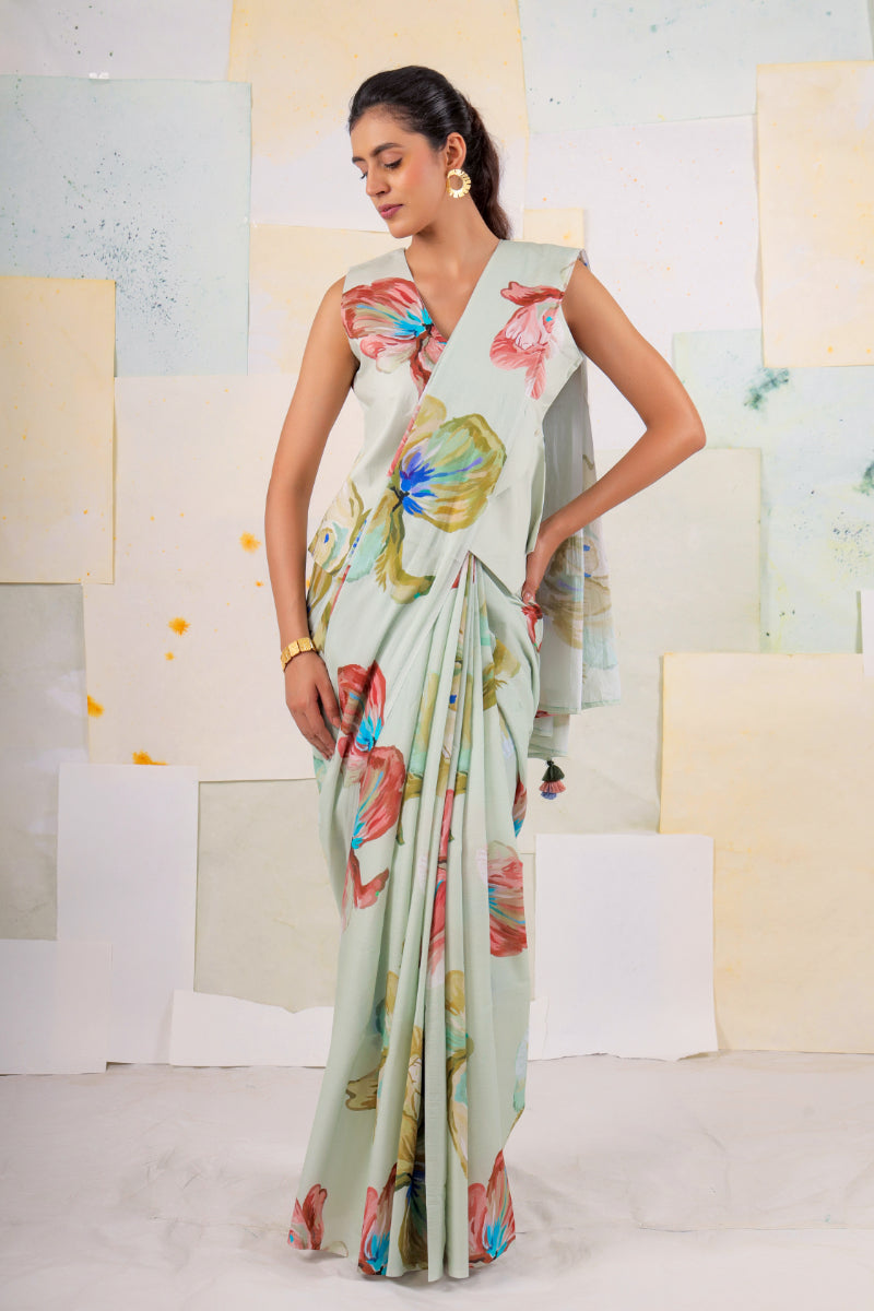 Mint Ram's rose saree – Buta Buti